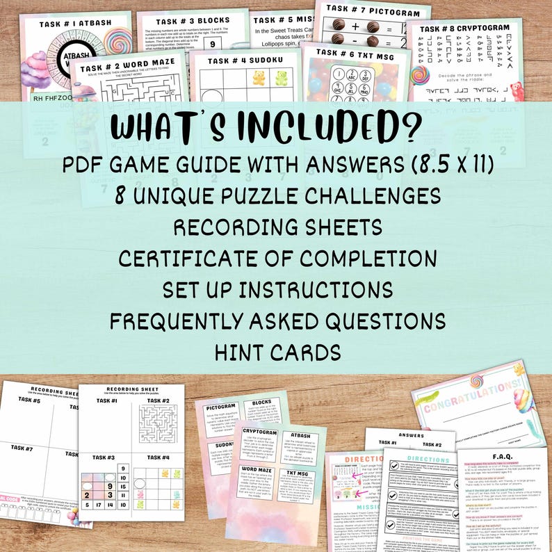 Candy Factory Chaos Escape Room for Kids - Printable Activity for ...