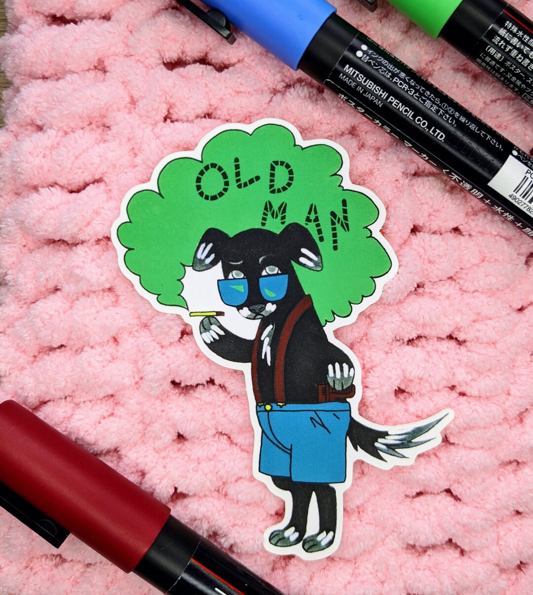 Old Man Sticker | Matte Sticker | Old Dog Sticker | Still Kicking ...