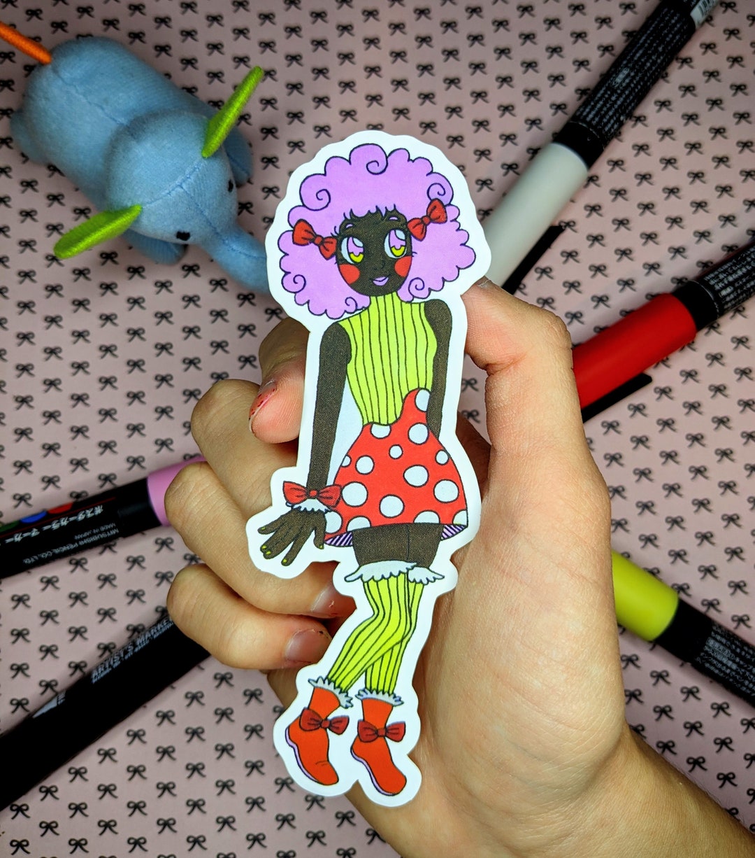 Mushroom Girl Sticker | Matte Sticker | Cute POC Sticker | Mushroom ...
