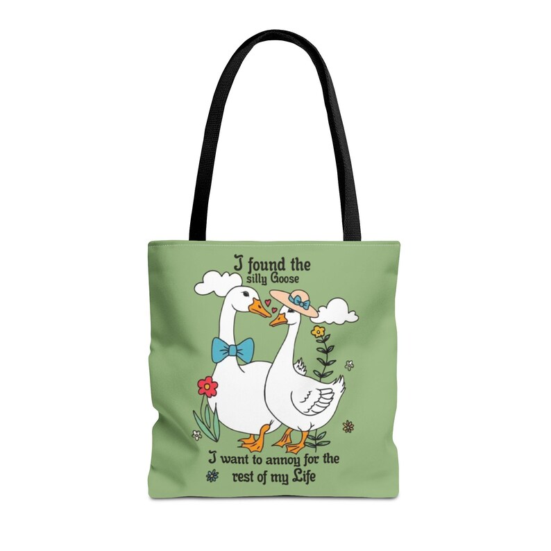 Silly Goose Couple Tote Bag |canvas Tote Bag | Bridal Gift | Wedding ...