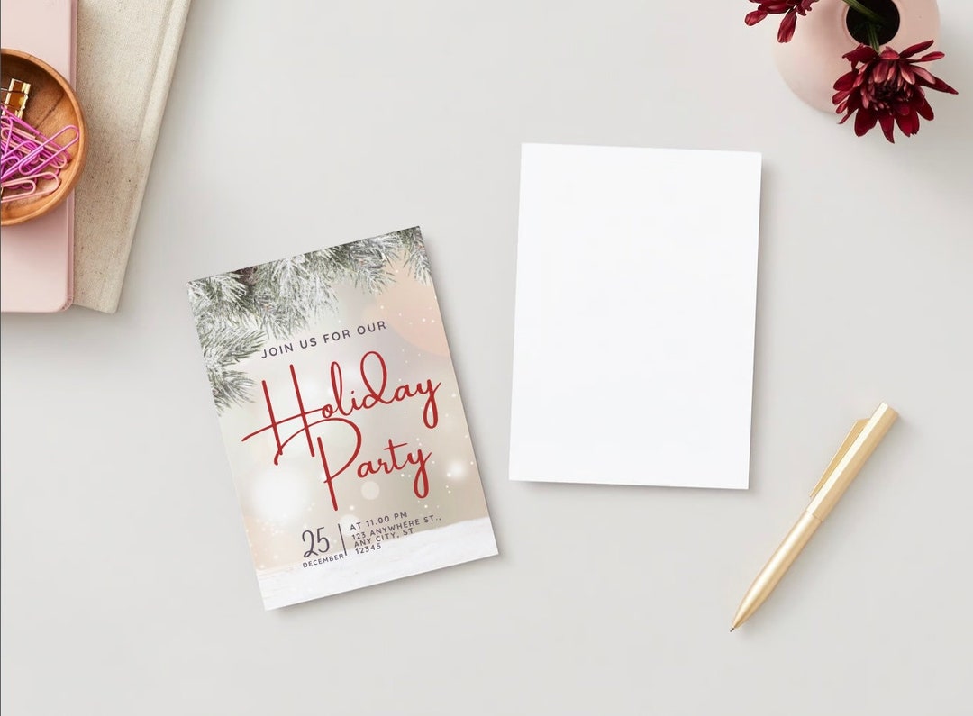 Customize Holiday Party Invitationchristmas Party - Etsy