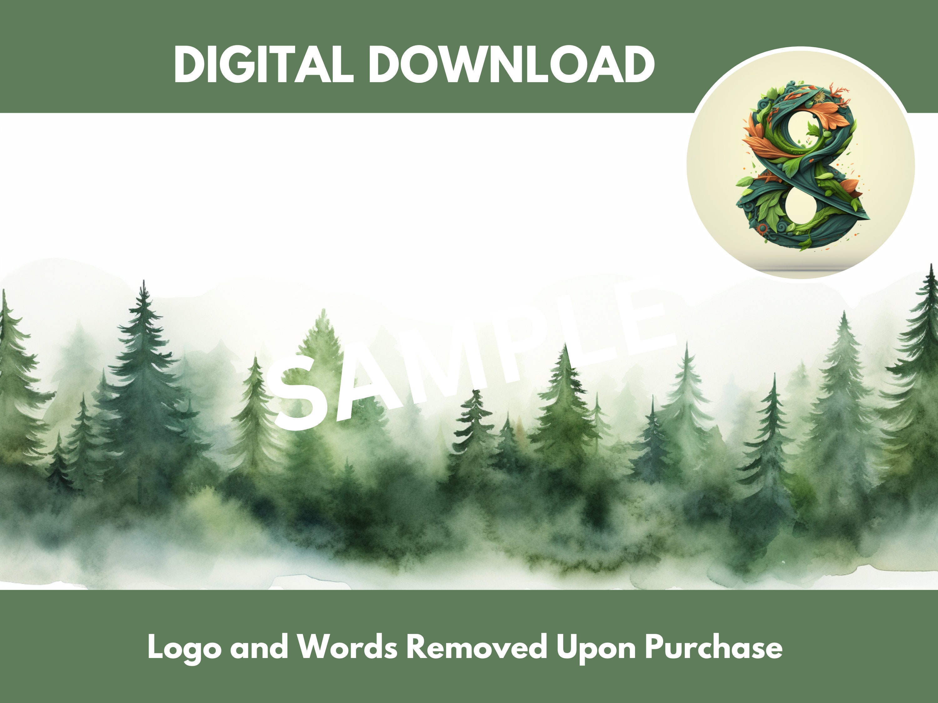 Watercolor Wilderness | Digital Download PNG | Nature Lovers ...