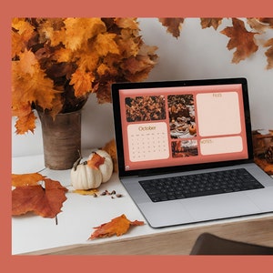Fall Desktop Wallpaper Organizer - Etsy