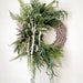 Cedar Christmas Wreath: White Amaranth & Pine Holiday Decor - Etsy