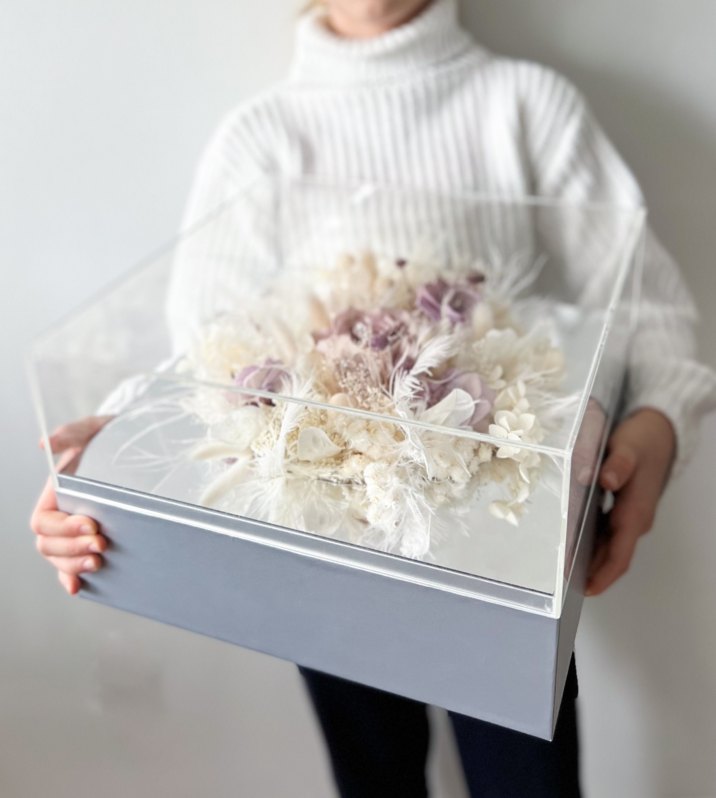 Elegant Mother's Day Flower Gift, Flower Box Gift for Mom, Flower Box ...