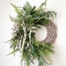 Cedar Christmas Wreath: White Amaranth & Pine Holiday Decor - Etsy