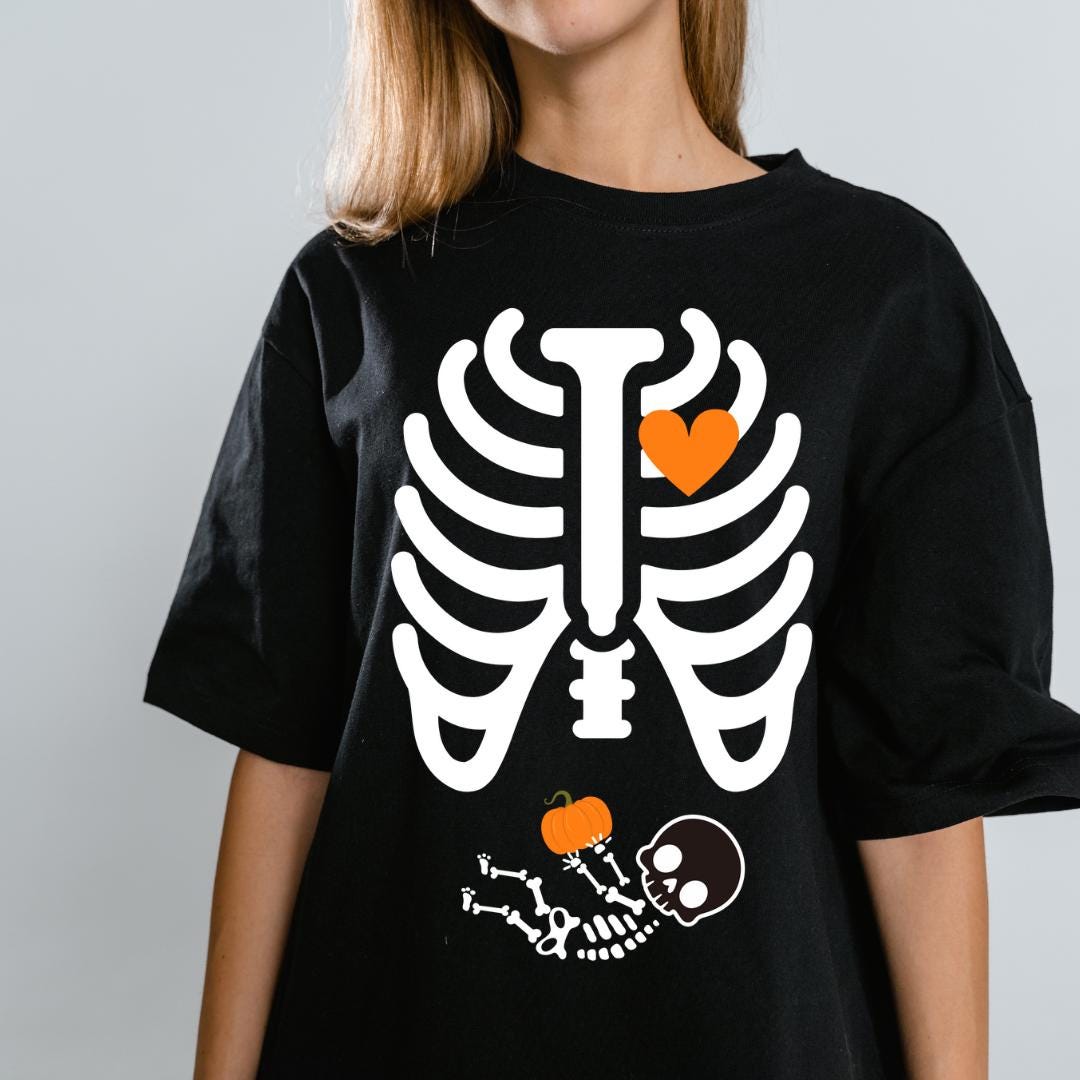 Pregnancy Skeleton PNG - Etsy