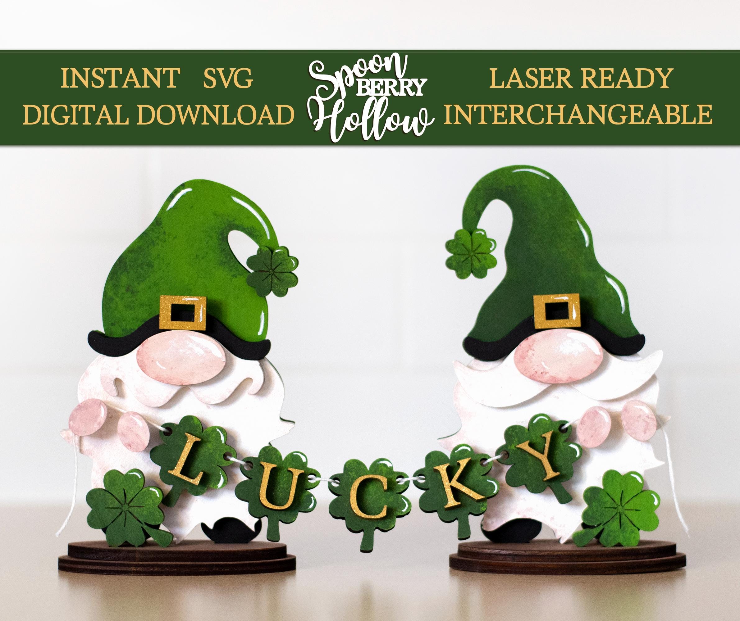 Gnomes Holiday Bundle, Interchangeable Laser Cut Patterns, Christmas ...