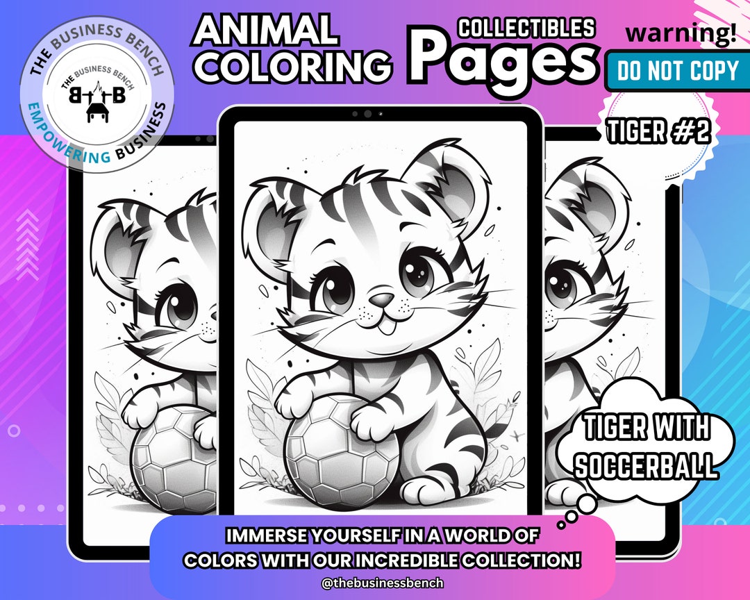 Unique Tiger #2 Coloring Page, Coloring Page for Kids, Boys, Girls ...
