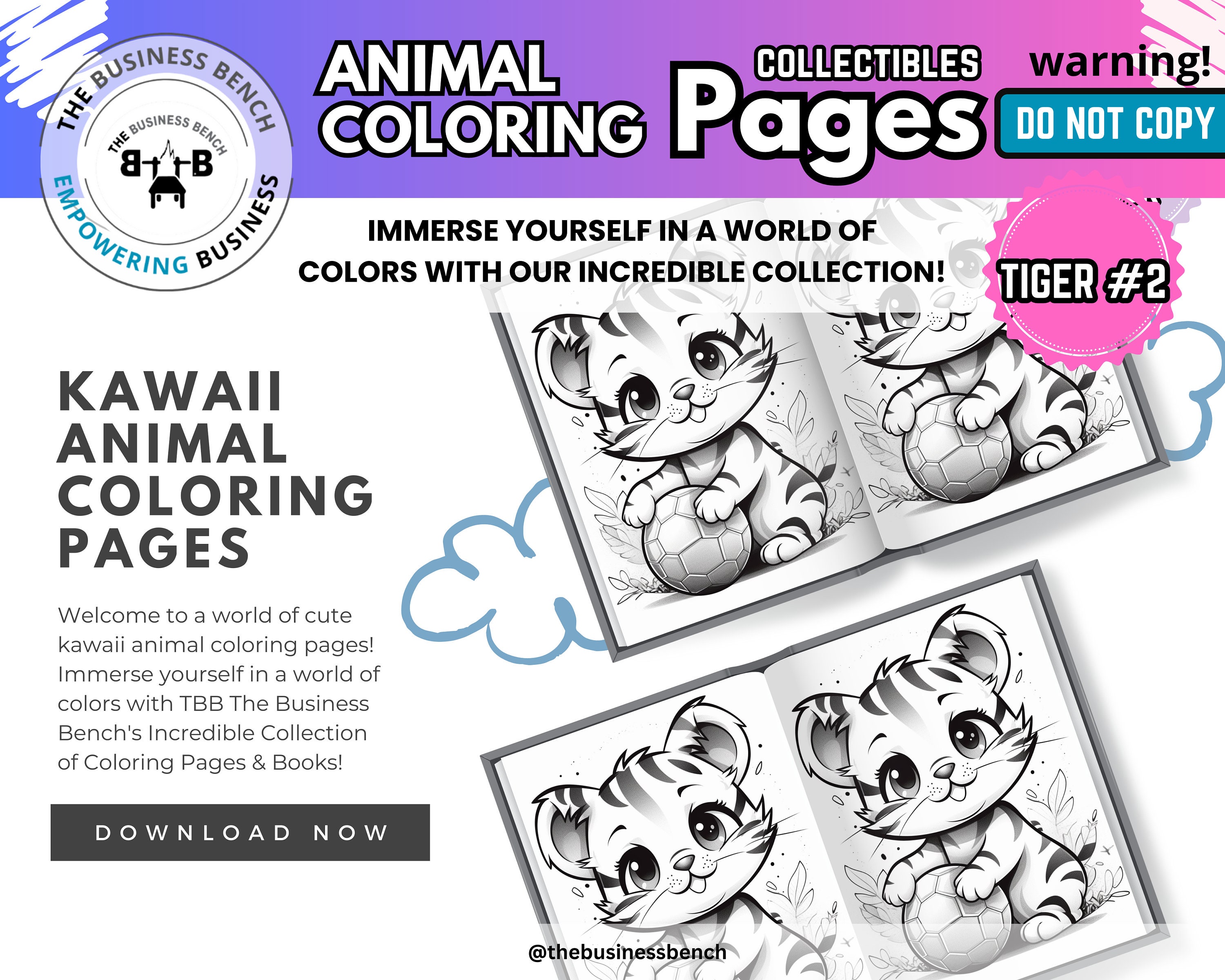 Unique Tiger #2 Coloring Page, Coloring Page for Kids, Boys, Girls ...