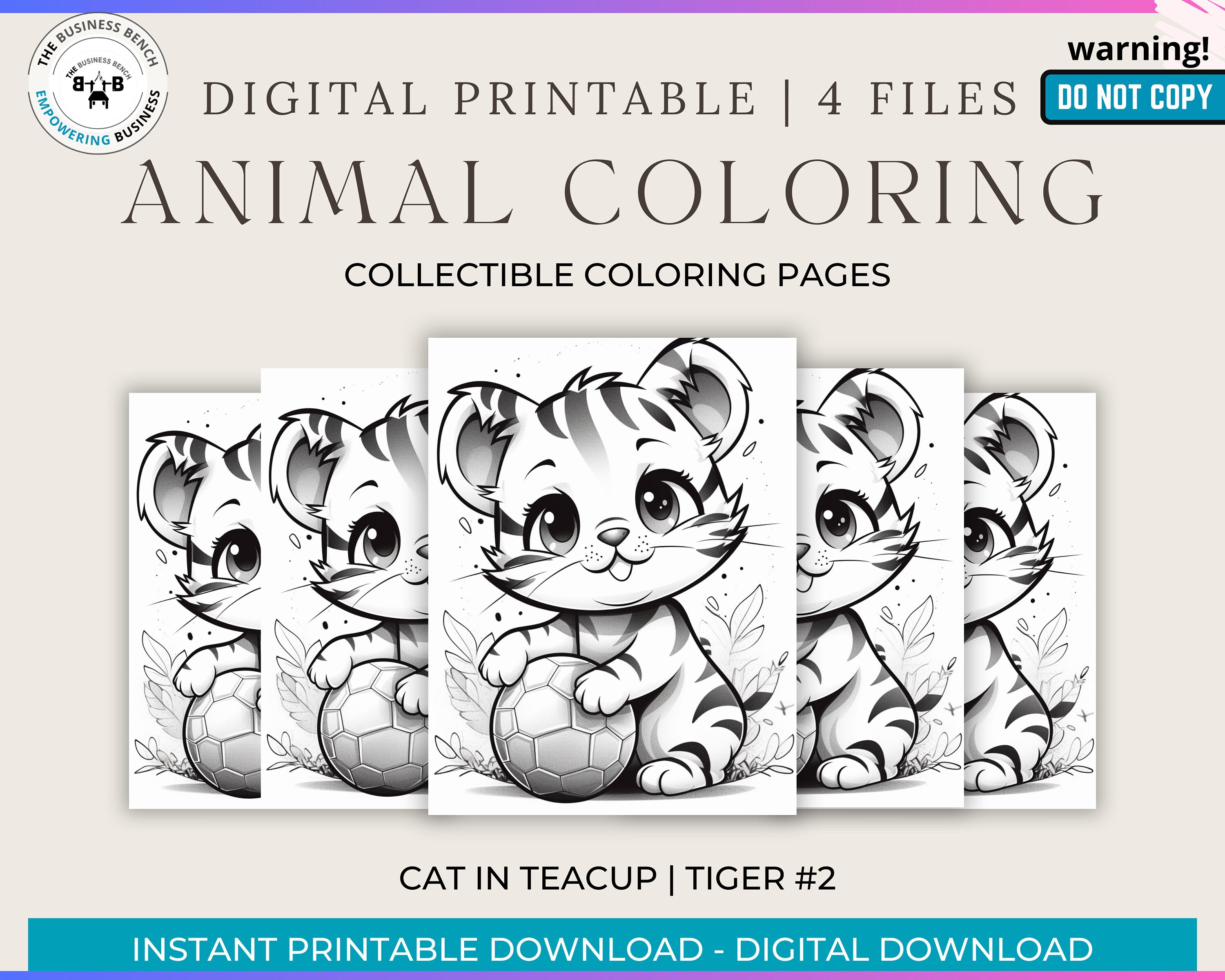 Unique Tiger #2 Coloring Page, Coloring Page for Kids, Boys, Girls ...