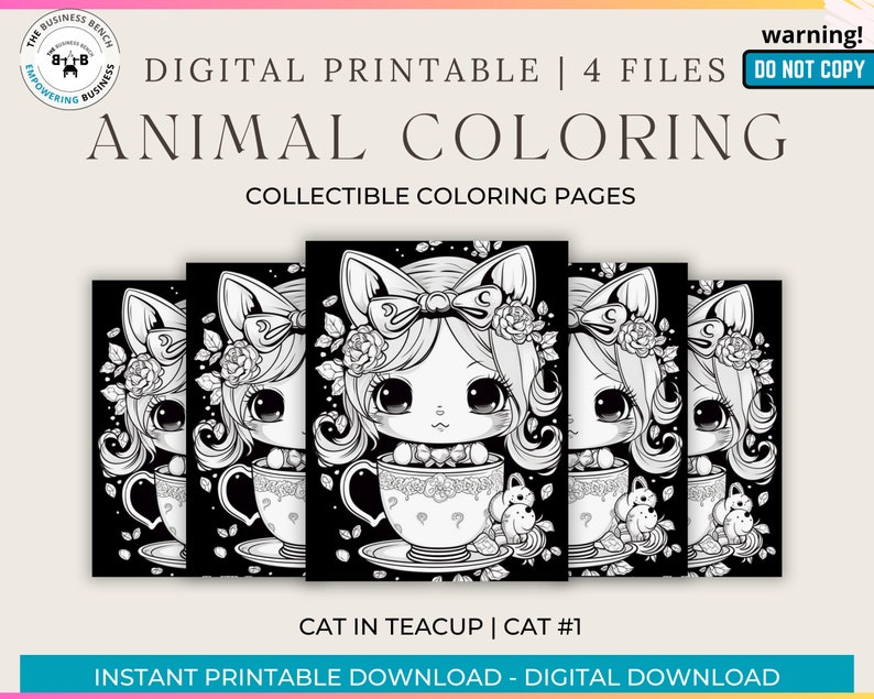 Unique Cat Coloring Pages, Cat #1 Coloring Page for Kids, Boys, Girls ...