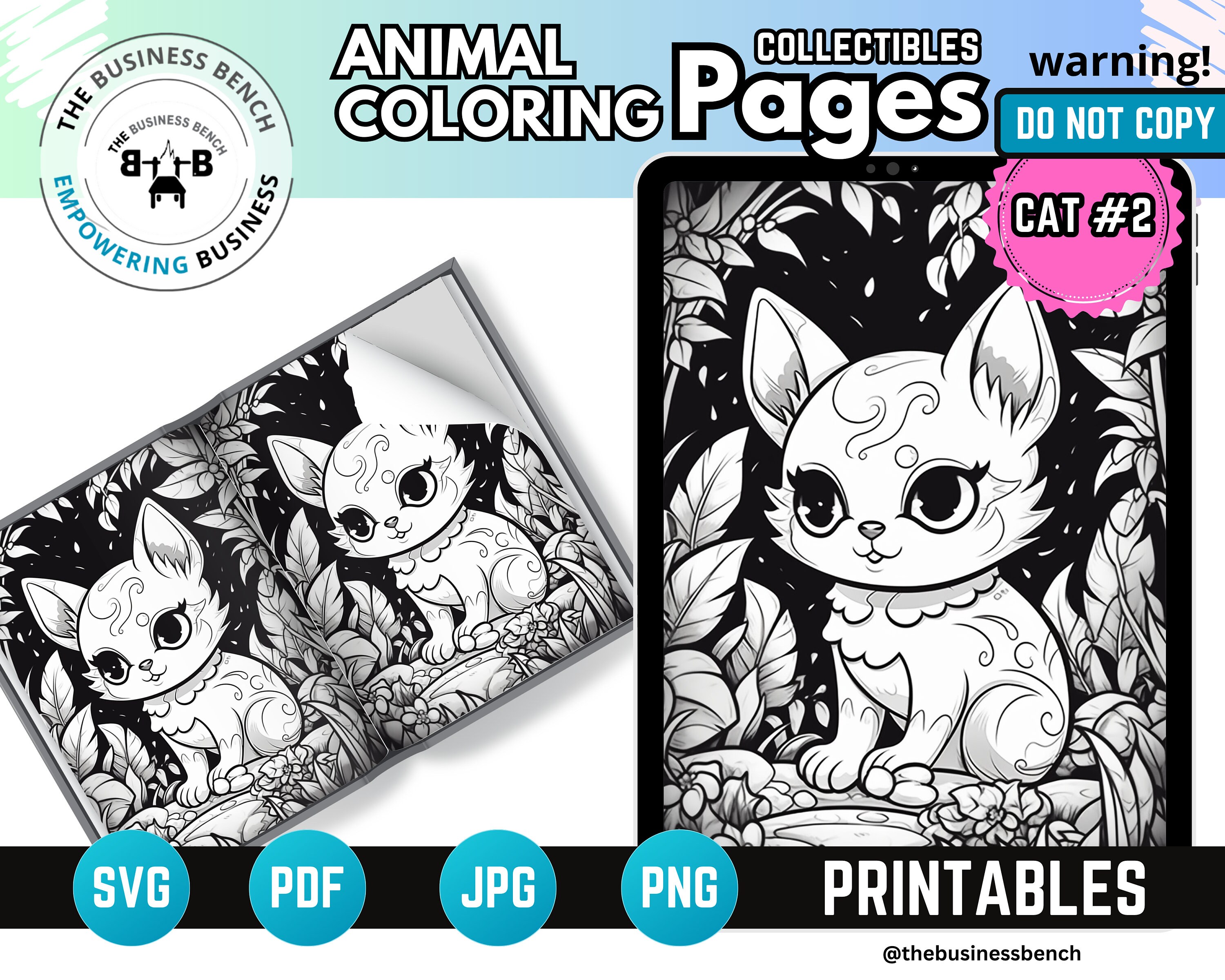 Unique Cat Coloring Pages, Cat #2 Coloring Page for Kids, Boys, Girls ...