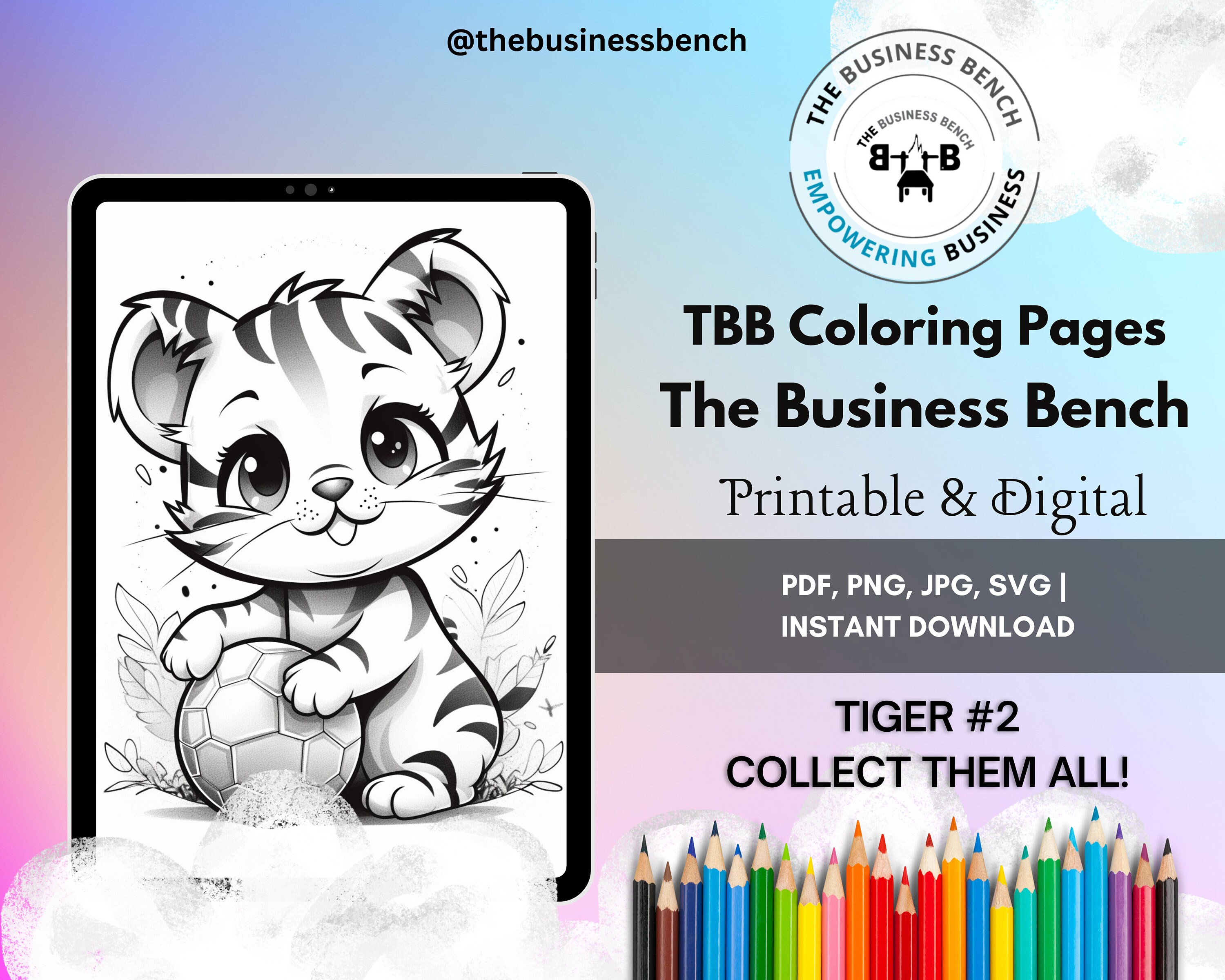 Unique Tiger 2 Coloring Page, Coloring Page for Kids, Boys, Girls ...