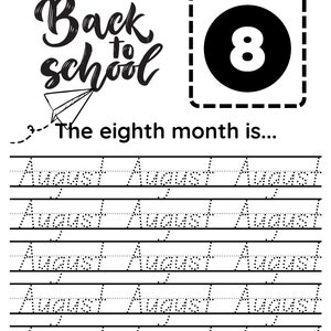 Months of the Year / Printable Worksheets / Letter Tracing / ABC ...