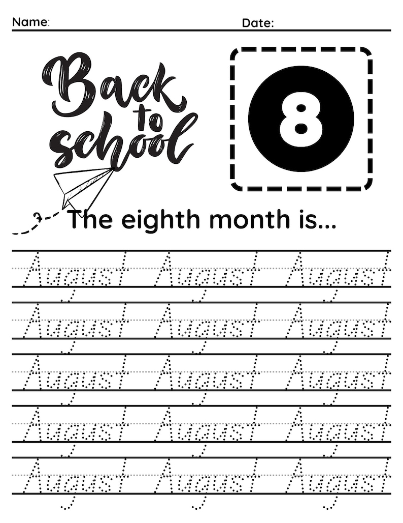 Months of the Year / Printable Worksheets / Letter Tracing / ABC ...
