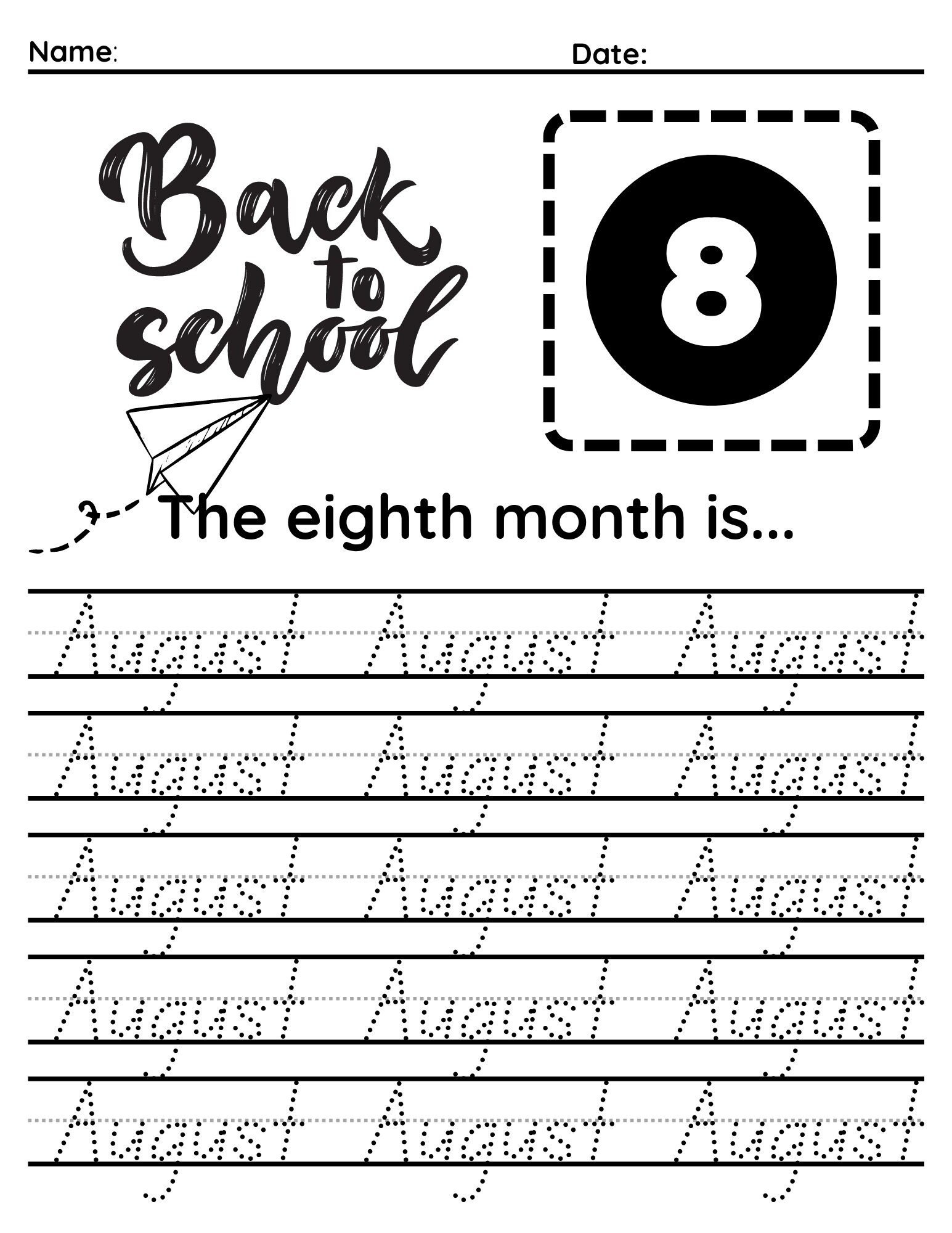 Months of the Year / Printable Worksheets / Letter Tracing / ABC ...