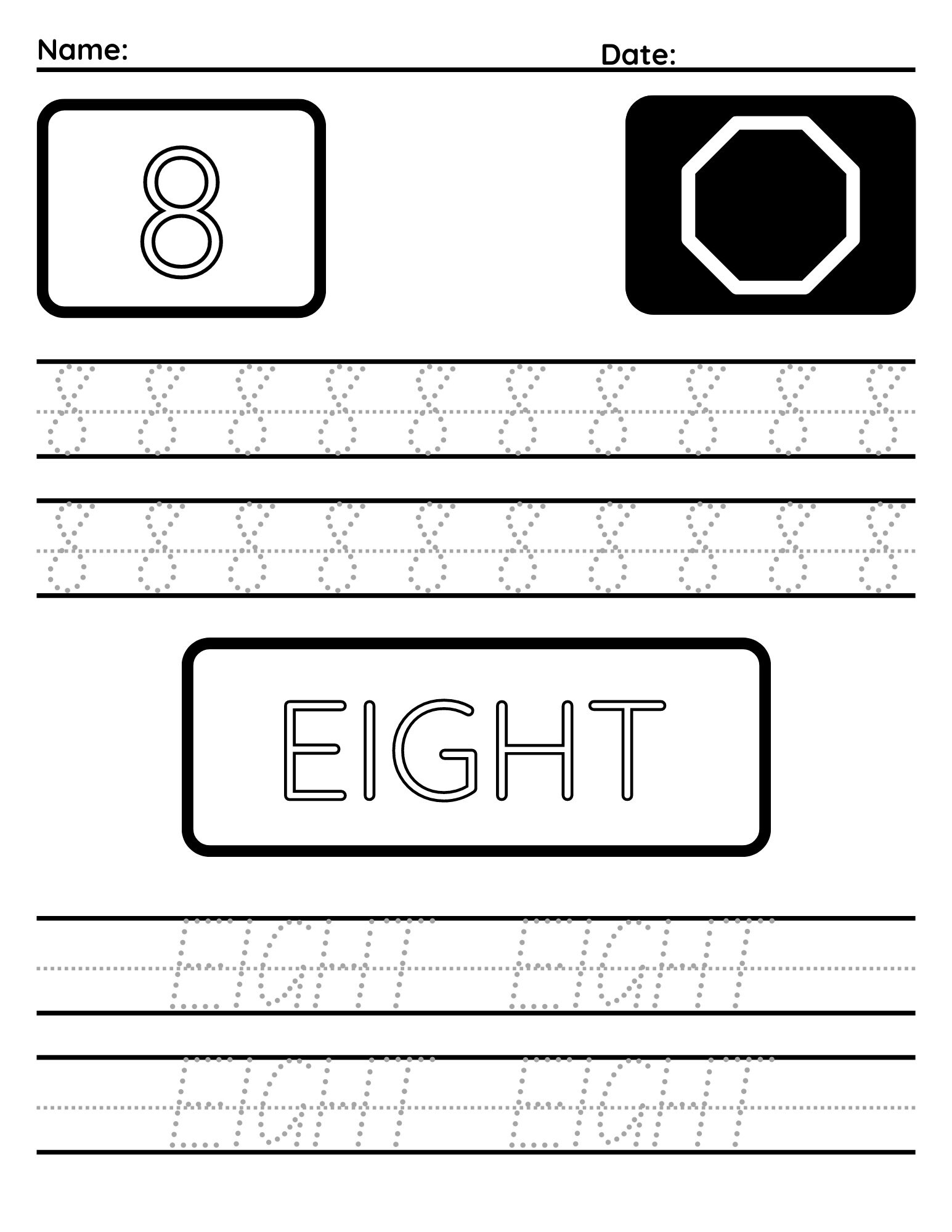 Number Tracing Sheet 0-9 / ABC Tracing / Handwriting Practice ...