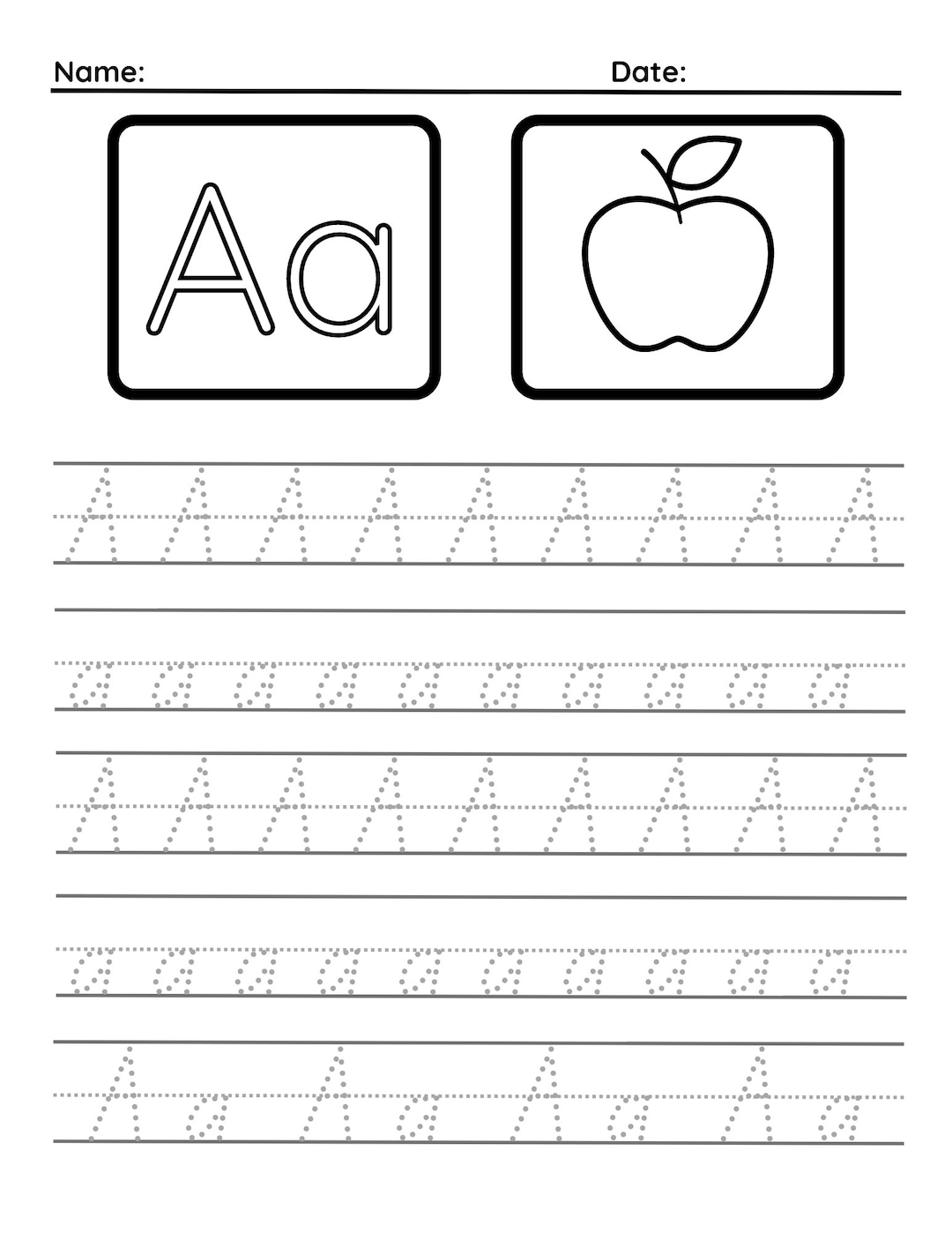 Fun ABC Tracing and Coloring for Kids / Tracing Printable Download for ...