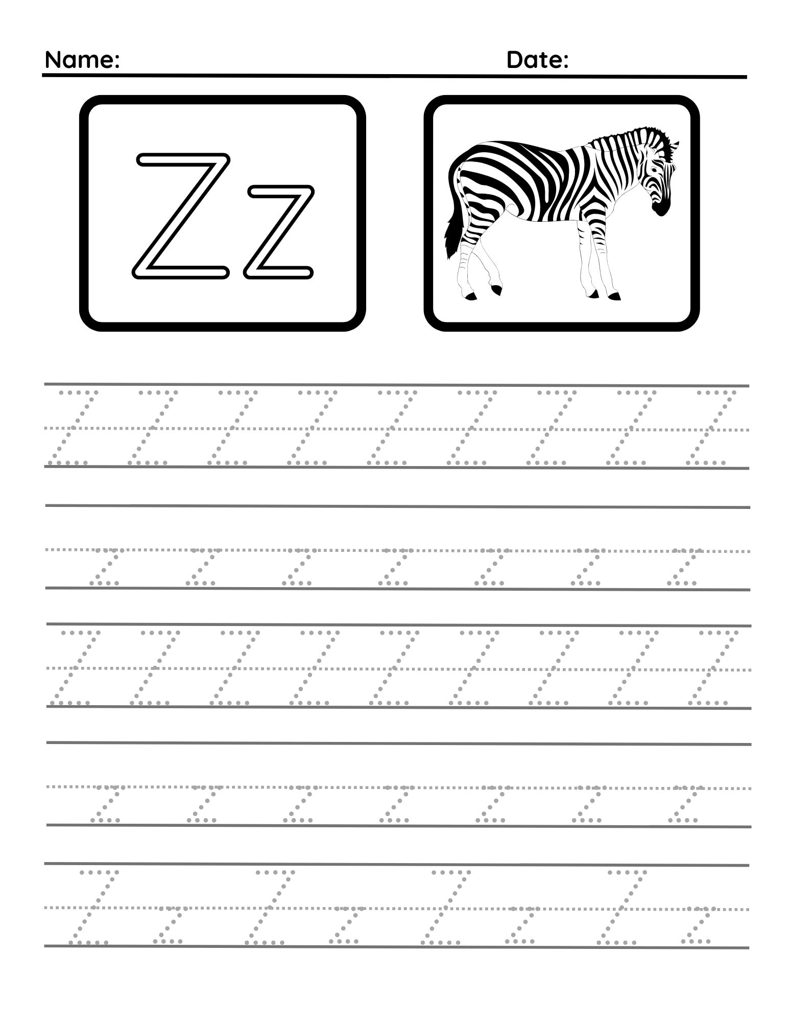 Fun ABC Tracing and Coloring for Kids / Tracing Printable Download for ...