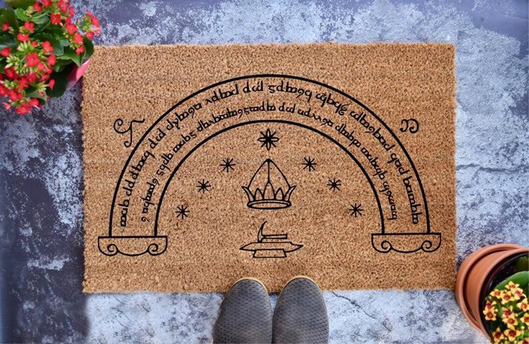 Lord of the Rings Coir Doormat Personalized Welcome Coir - Etsy
