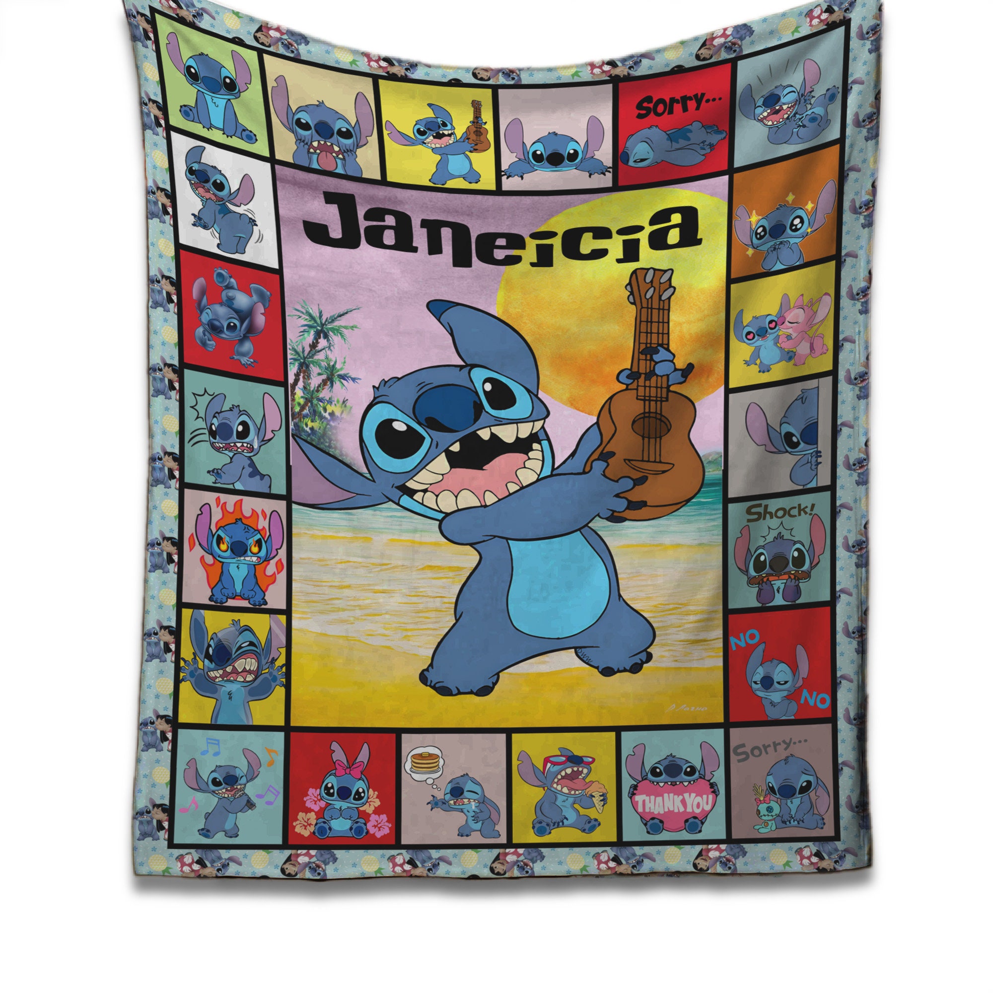 Personalized Lilo and Stitch Quilt Blanketlilo and Stitch - Etsy