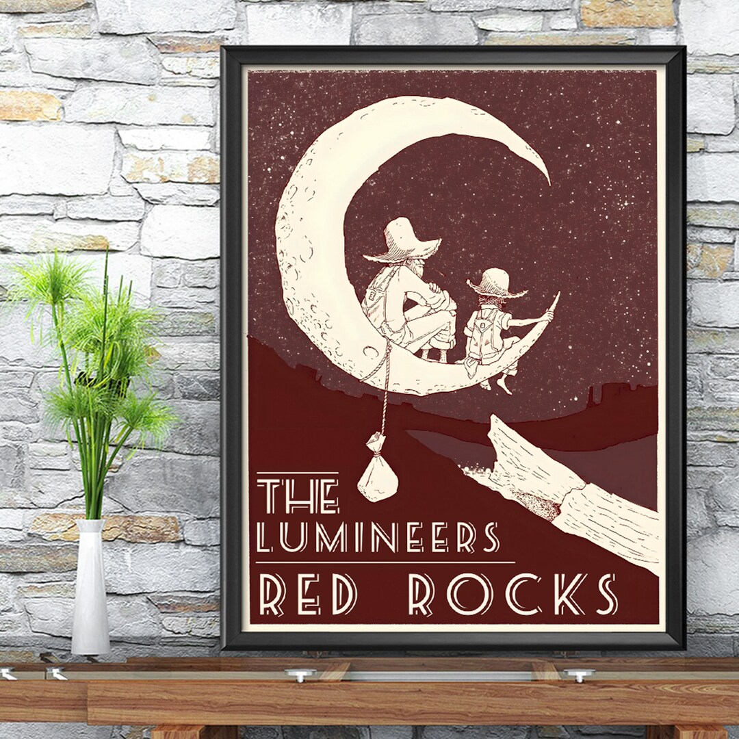 The Lumineers Red Rocks Poster Canvas Unframed the Lumineers - Etsy