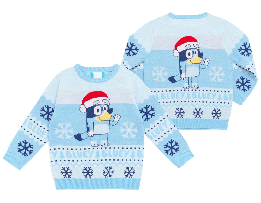 Cute Santa Bluey Ugly Sweater All Over Print Cute Bluey - Etsy