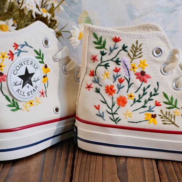 Sunflower Converse - Etsy