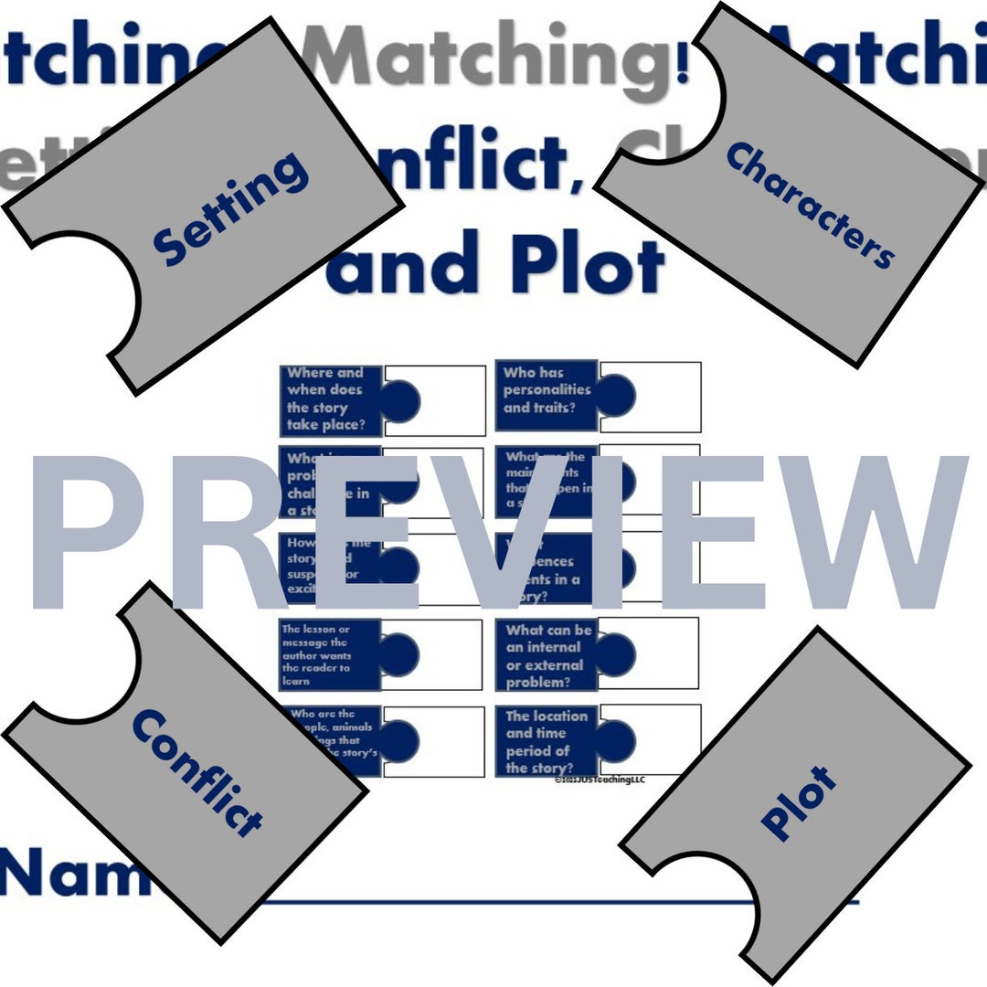 Piece-by-piece Story Elements Matching "google Slides" - Etsy
