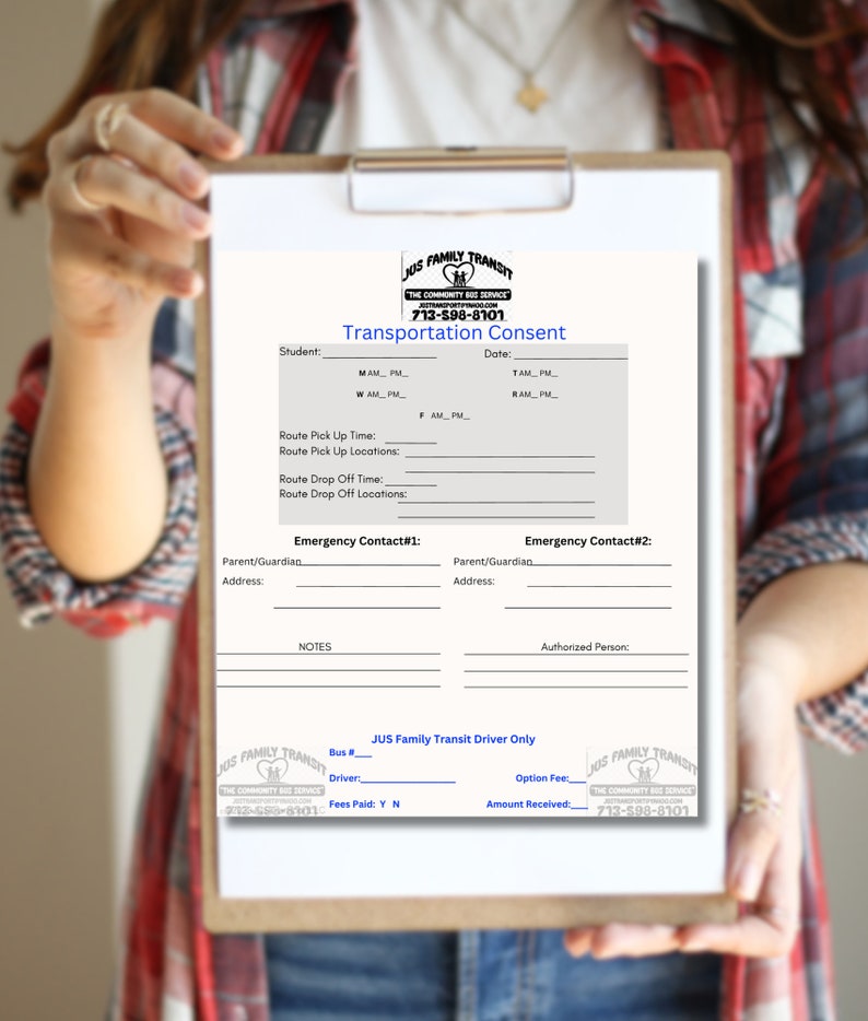 Transportation Consent Template - Etsy