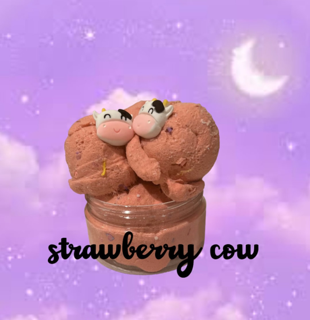 Strawberry Cow Slime - Etsy
