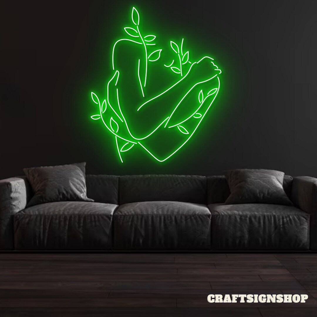 Floral Woman Body Neon Sign Woman Body LED Sign Woman Body - Etsy