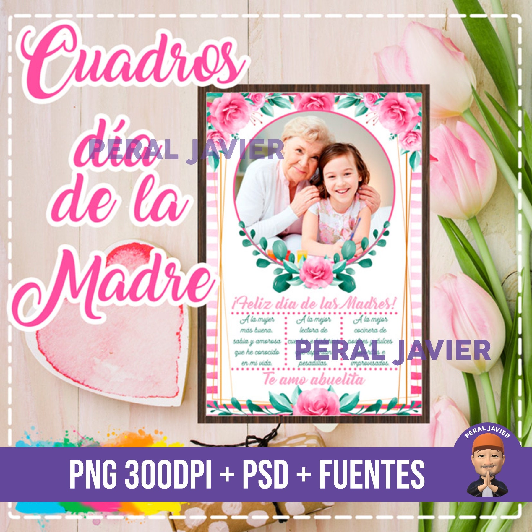 Mother's Day Design Frames or Post for Mom 10 Editable Templates PSD ...