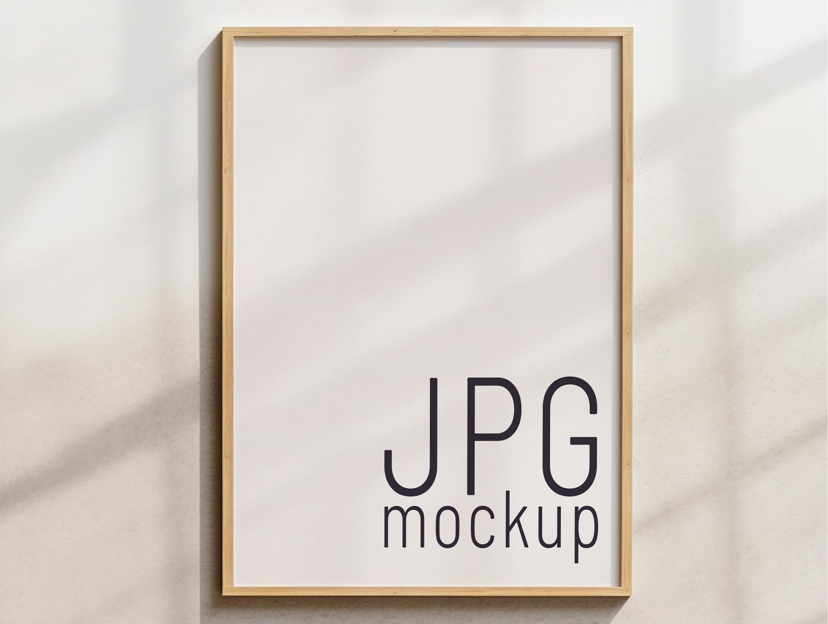 A0/A1/A2 Hanging Wood Frame Mockup Textured Wall JPEG A1 - Etsy