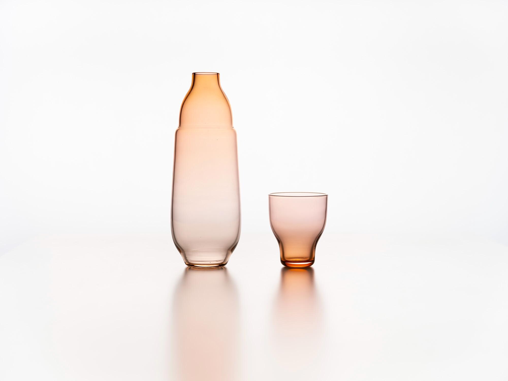 Bohemian Crystal Carafe With Lid-cup: Limited Edition Colors - Etsy
