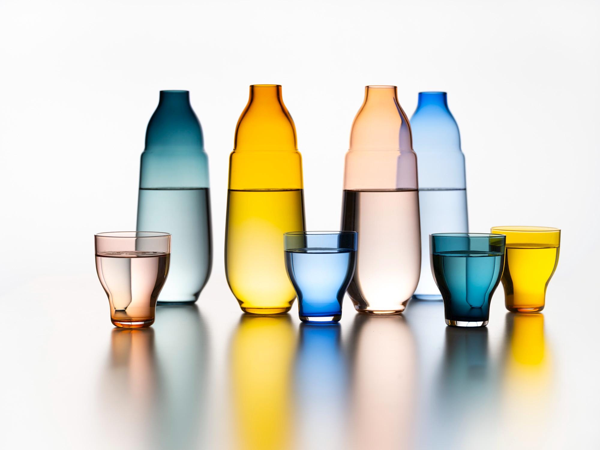 Bohemian Crystal Carafe With Lid-cup: Limited Edition Colors - Etsy