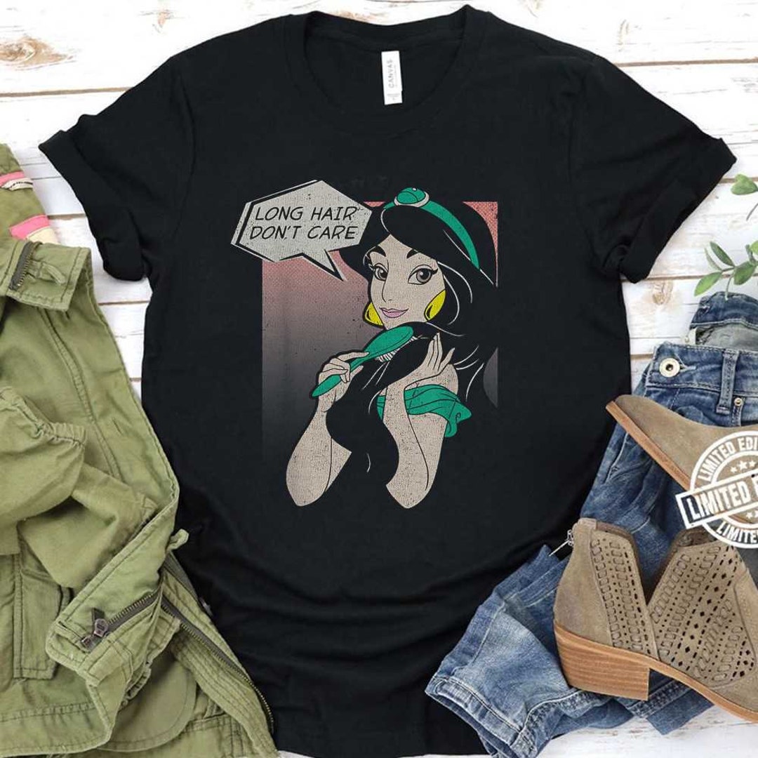 Aladdin Jasmine Long Hair Don't Care Comic Portrait Digital PNG - Etsy