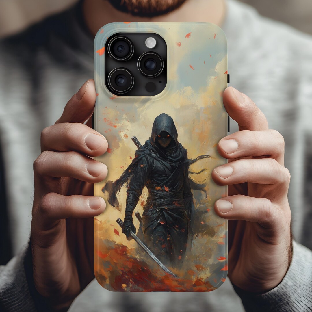 Shadow Ninja Fire iPhone Case Hooded Warrior for iPhone 17 16 15 14 13 ...