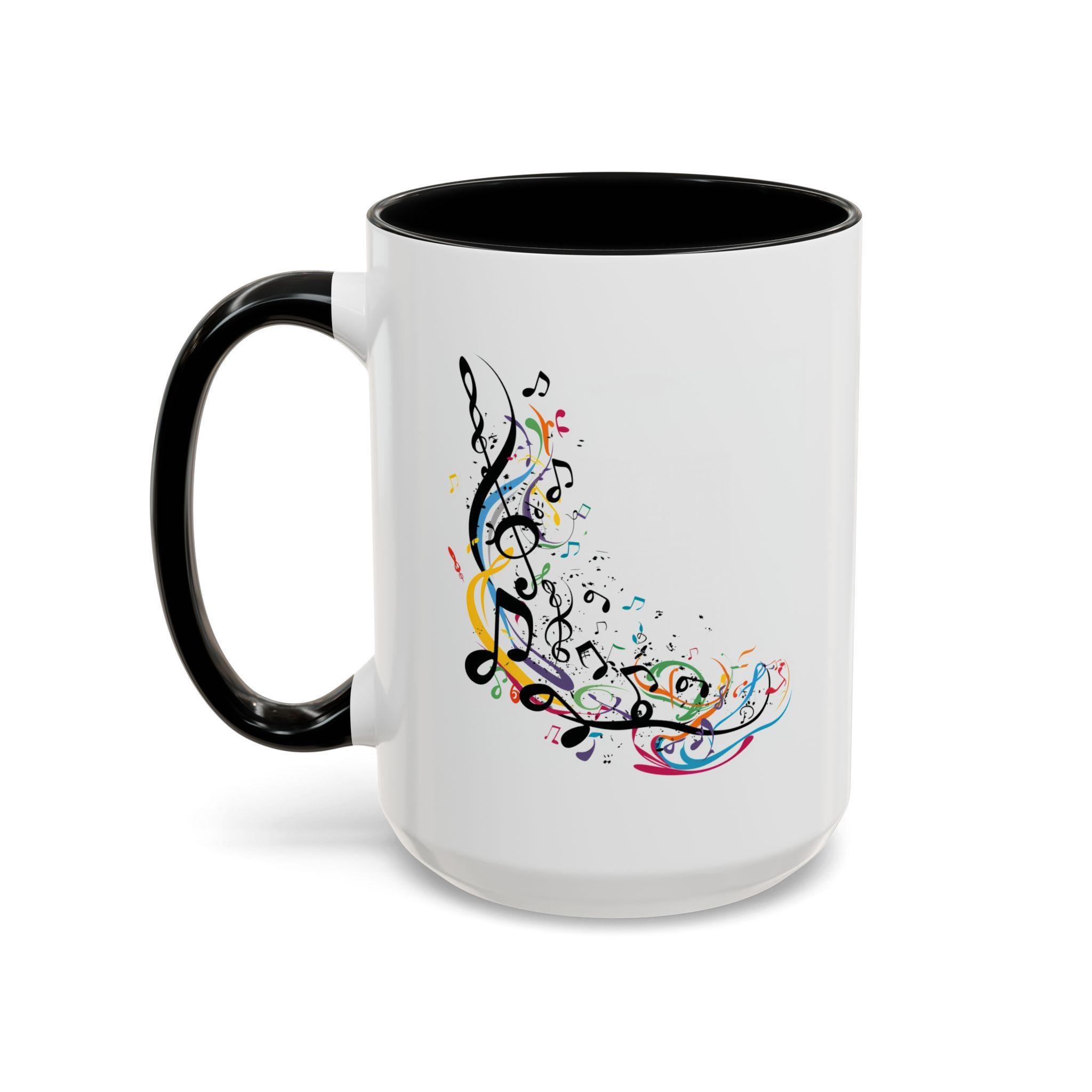 Music Mug, Music Notes, Colorful Mug, Music Teacher Gift, Musician Cup ...