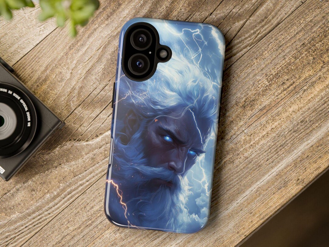 Storm Lord Phone Case, Zeus Lightning Art, Thunder God Design, iPhone ...