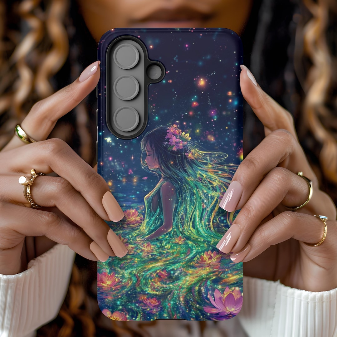 Celestial Lotus Galaxy Case Cosmic Water Garden for Samsung S25 S24 S23 ...