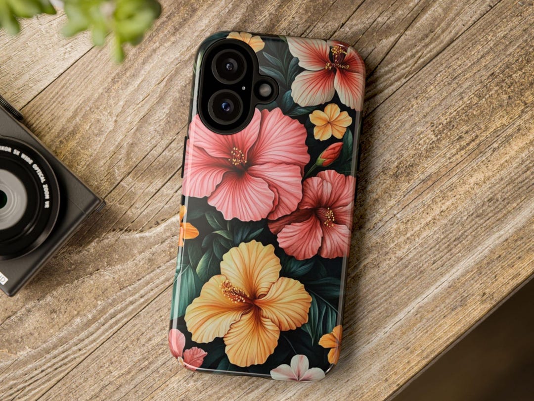Tropical Hibiscus Phone Case - Vibrant Floral Art for Iphone, Samsung ...