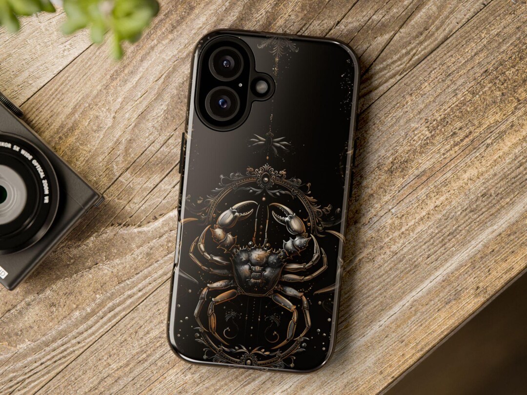 Victorian Cancer Phone Case, Gothic Zodiac Art Design, Celestial Crab ...