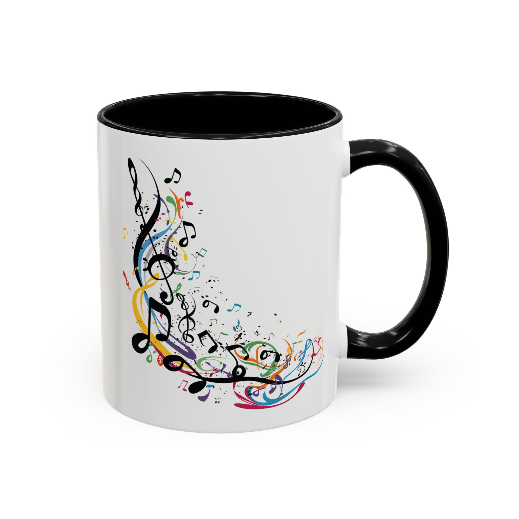 Music Mug, Music Notes, Colorful Mug, Music Teacher Gift, Musician Cup ...