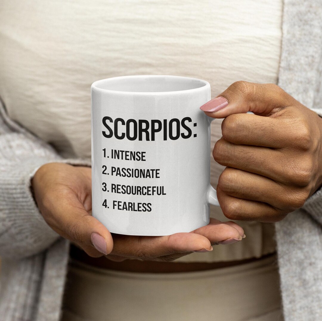 Scorpio Traits Mug | Zodiac Personality Gift | Astrology Coffee Cup ...