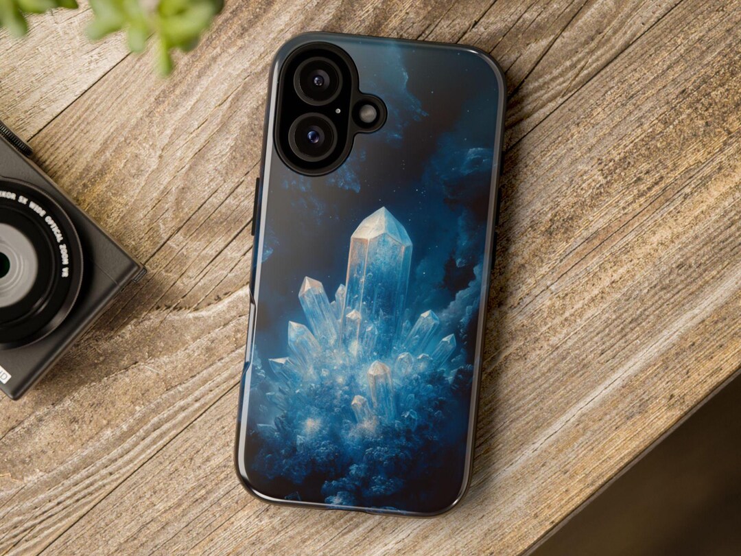 Crystal Phone Case | Blue Quartz Art Mystic Gem Design | Iphone ...