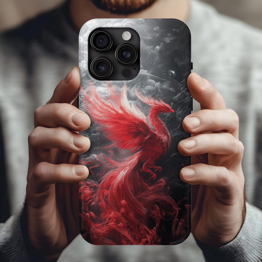 Scarlet Ash Phoenix iPhone Case Red Fire Rebirth Fantasy Art for iPhone ...