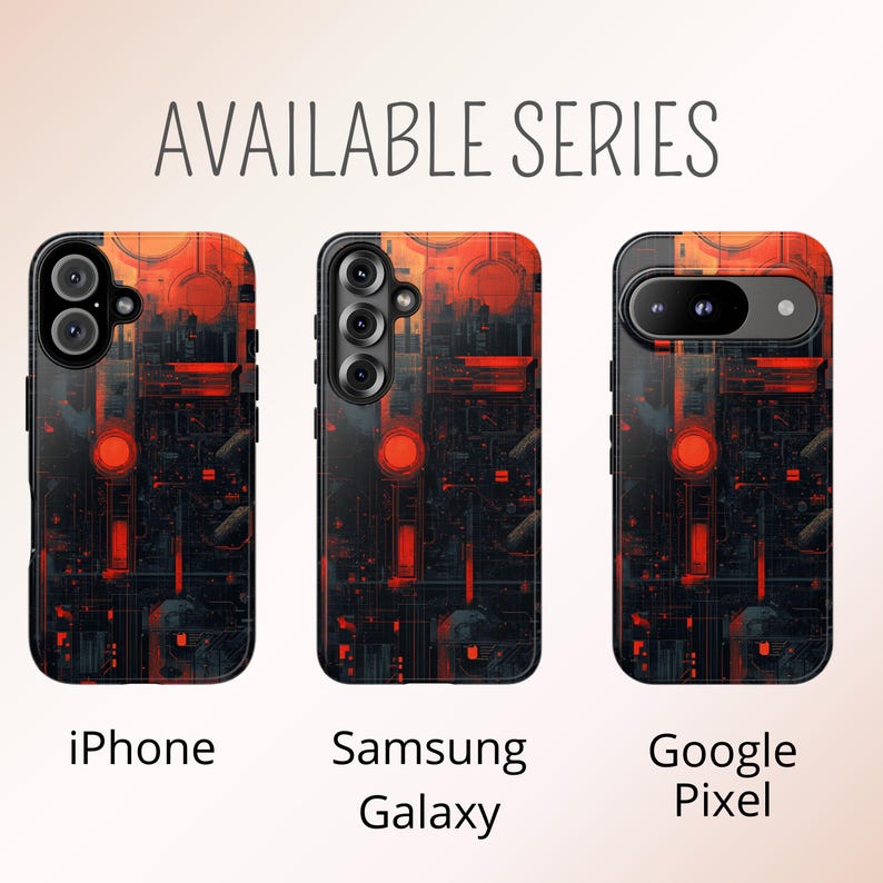 Cyberpunk Red Pixel Case Futuristic Neon Tech Design for Google Pixel 9 ...