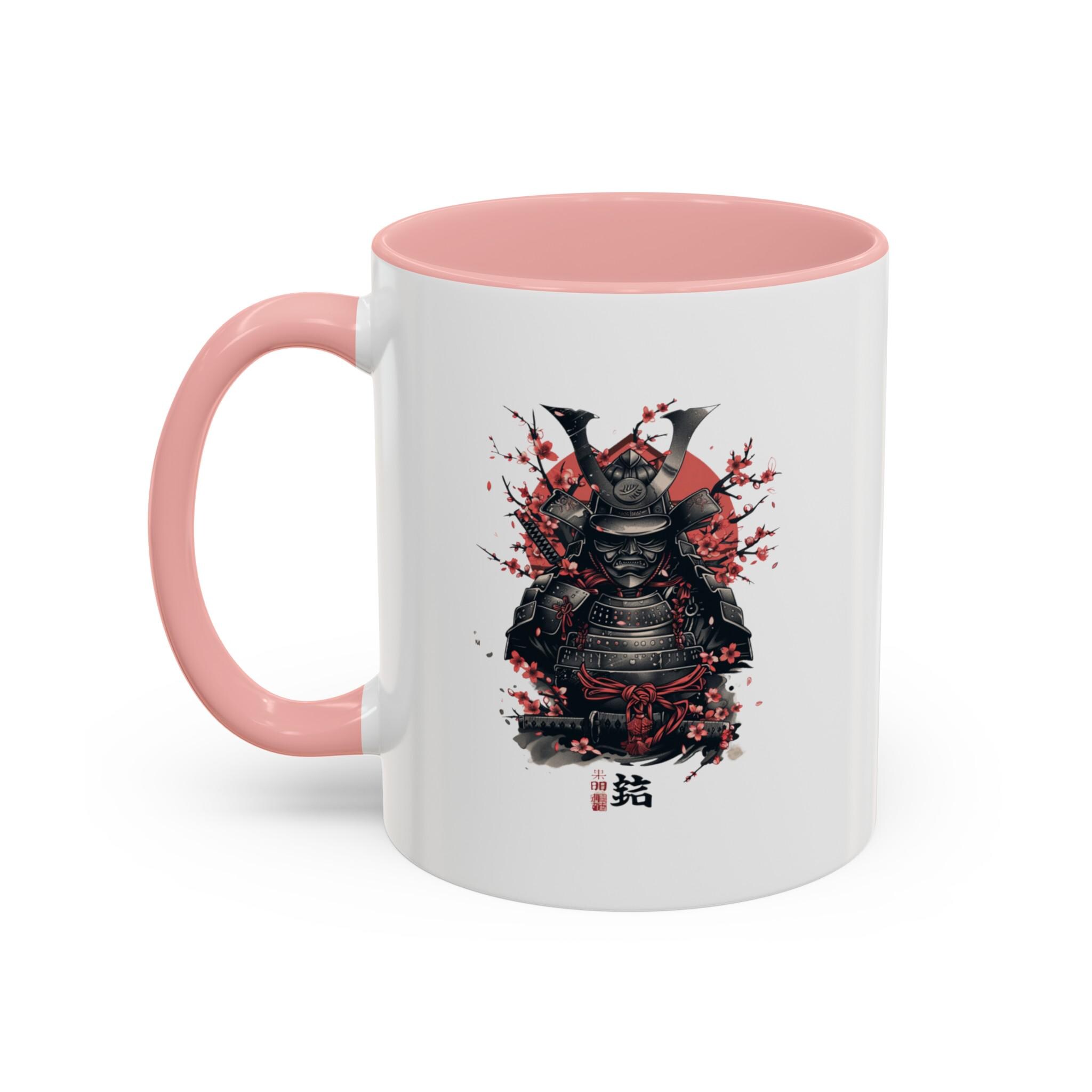 Samurai Warrior Mug | Unique Japanese Culture Gift | Cherry Blossom Art ...